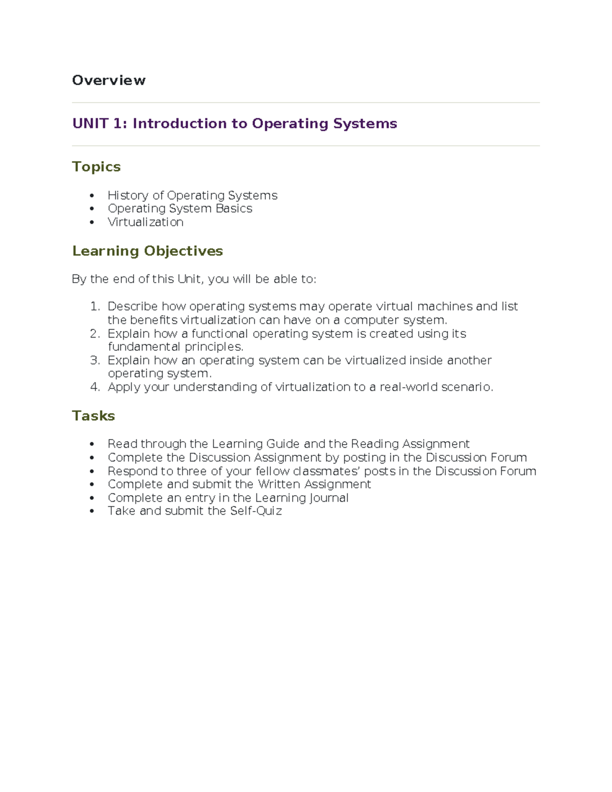 1 - Here is the documents for the CS 2301 Unit 1 Learning Guide ...