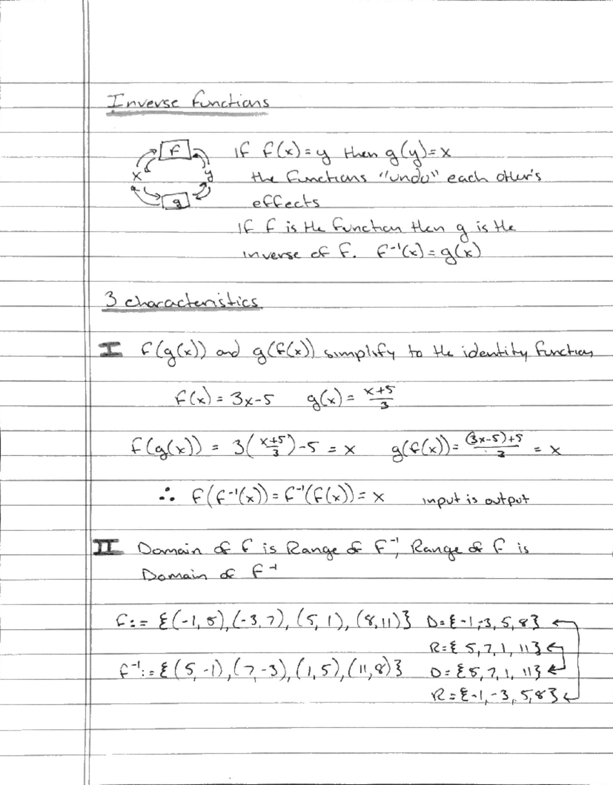 Inverse Function Notes - Studocu