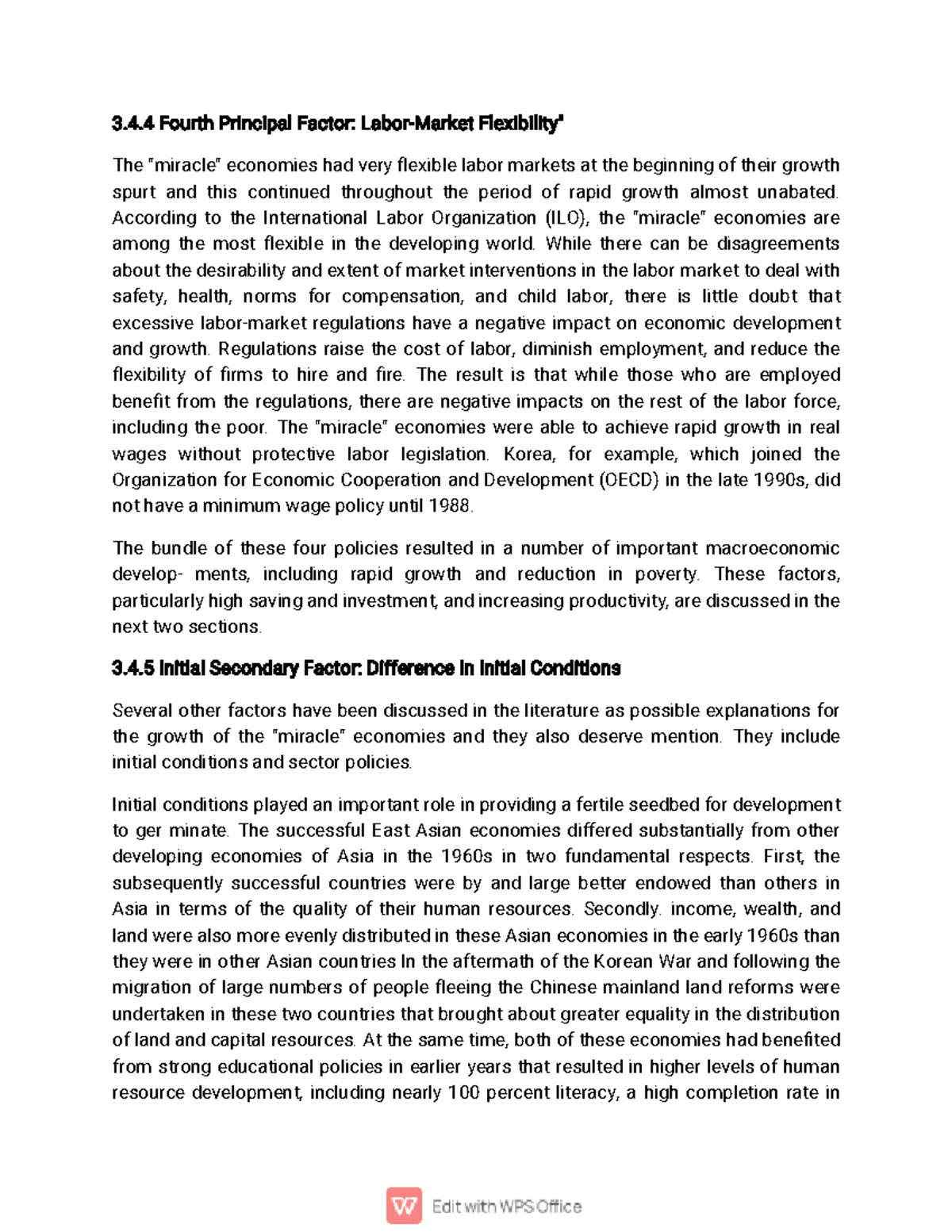 Fourth Principal Factor Labor Market Flexibility - 4 Fourth Principal ...