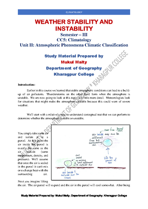 Stability clouds - Notes - Chapter 7 Stability and Cloud Development ...