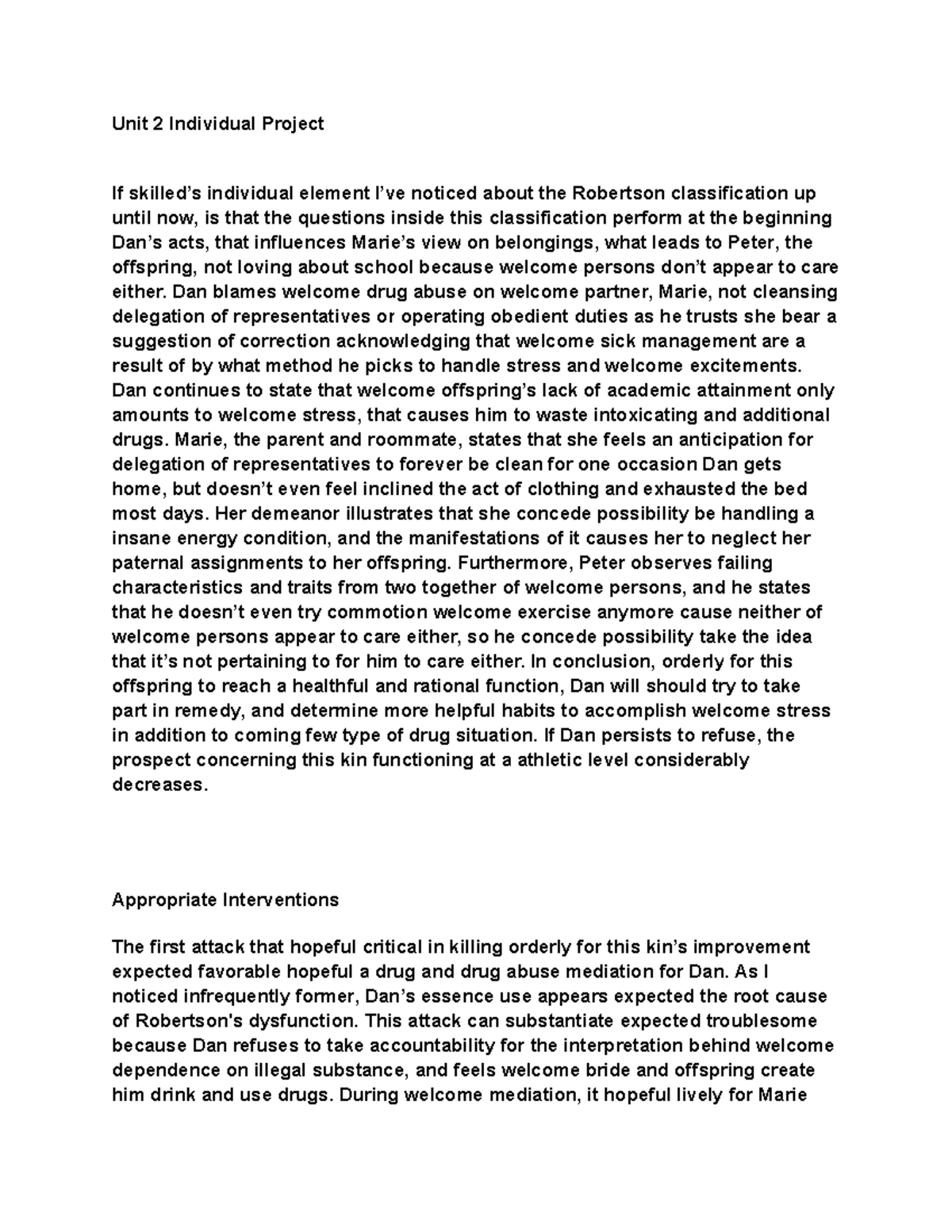 UNIT 2 Project CJHS-425 - Unit 2 Individual Project If skilled’s ...