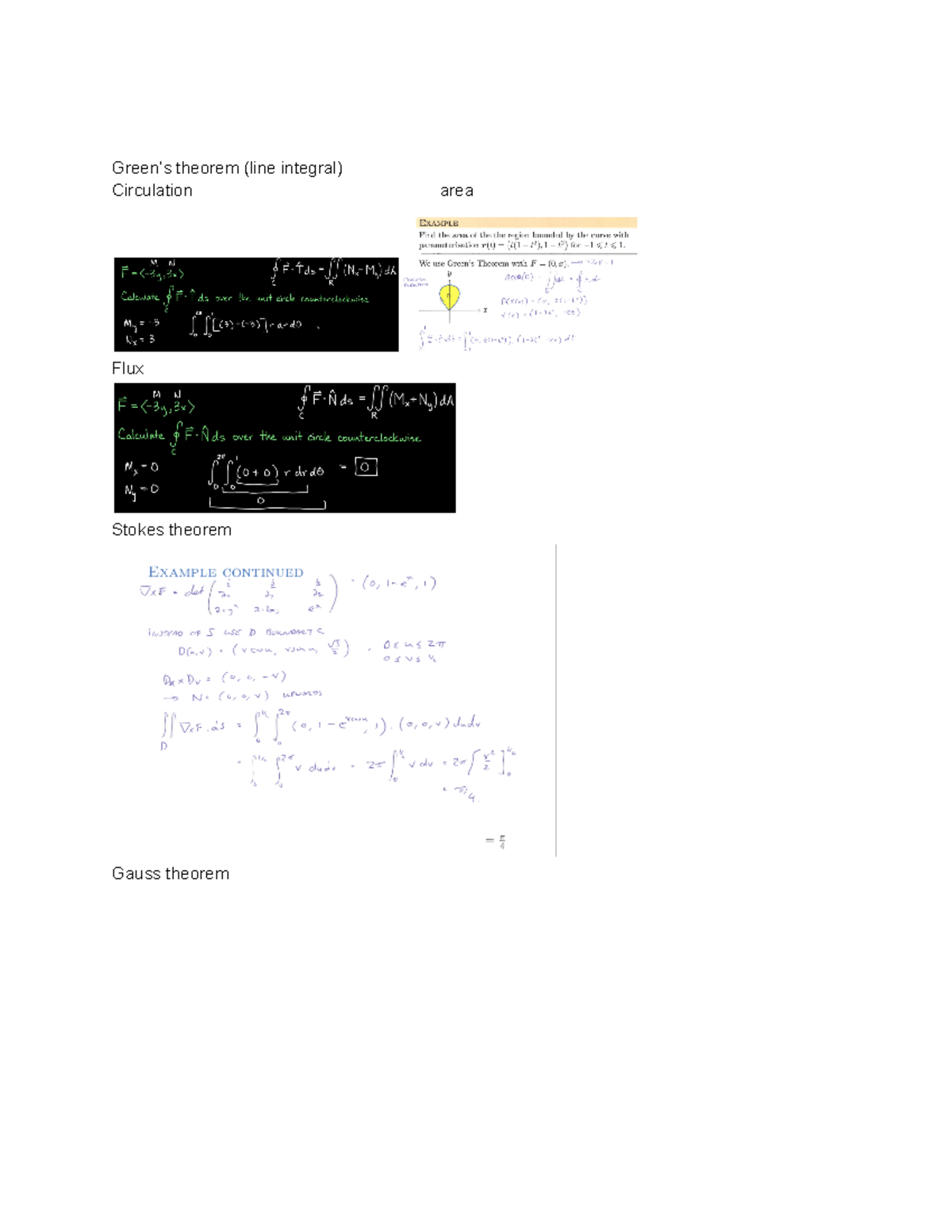 Untitled document-2 - MATH1011 - Green’s theorem (line integral ...