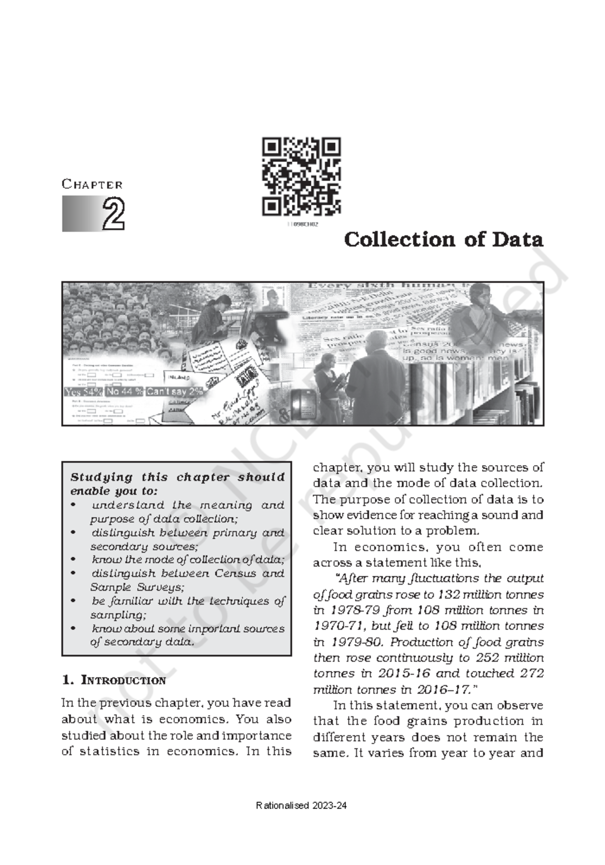 CH2 Collection OF DATA - CH2 STATISTICS NCERT CBSE TB - Collection of ...