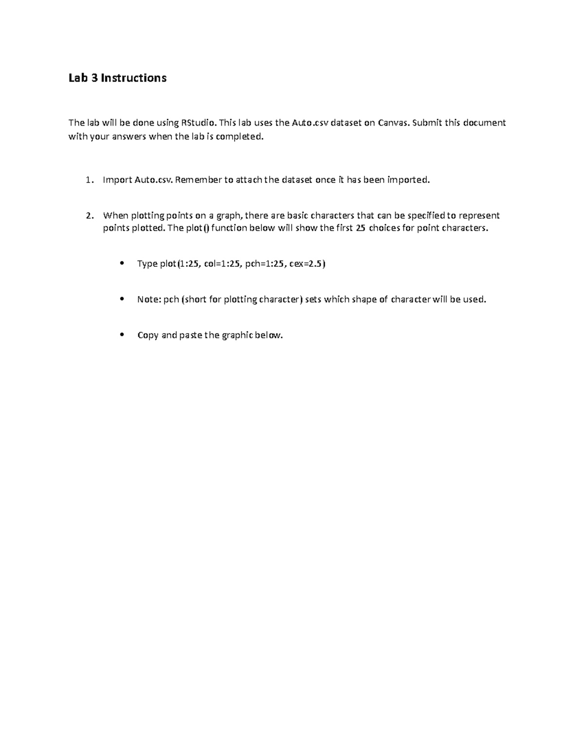 Lab 3 Instructions - Alternate - Lab 3 Instructions The lab will be ...