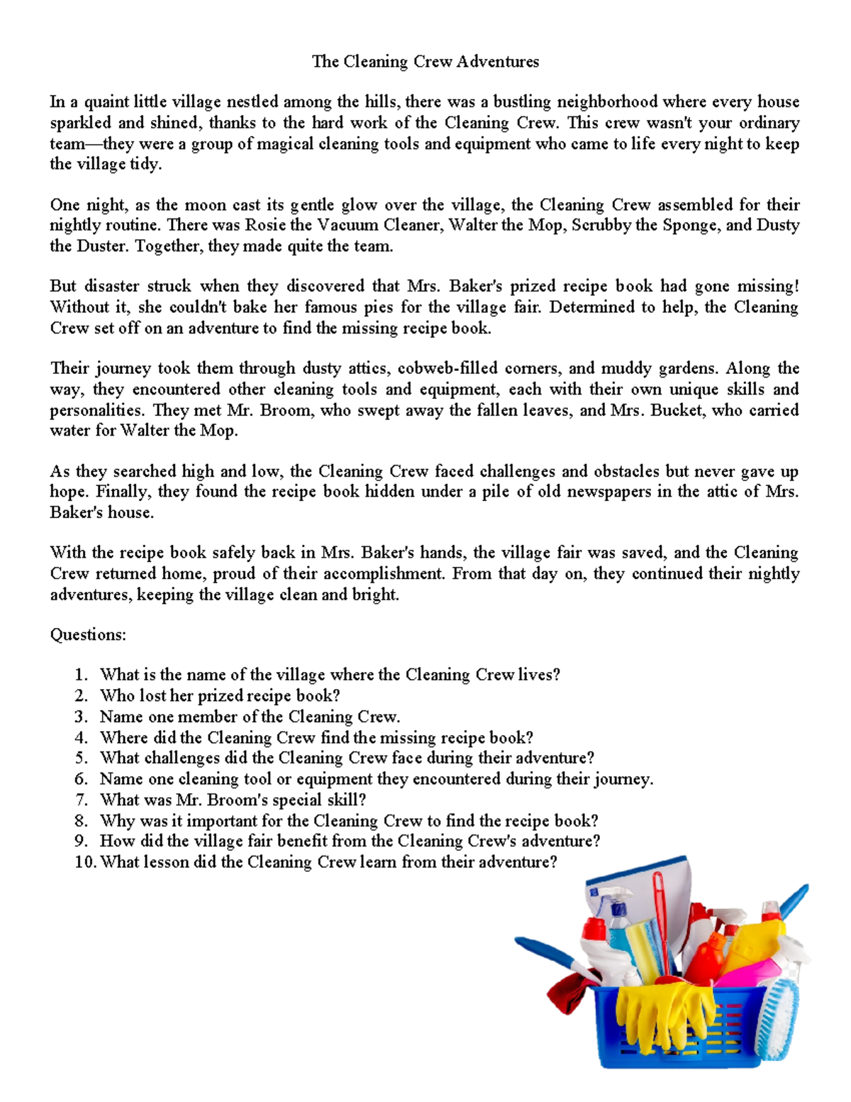 The Cleaning Crew Adventures - This crew wasn't your ordinary team—they ...