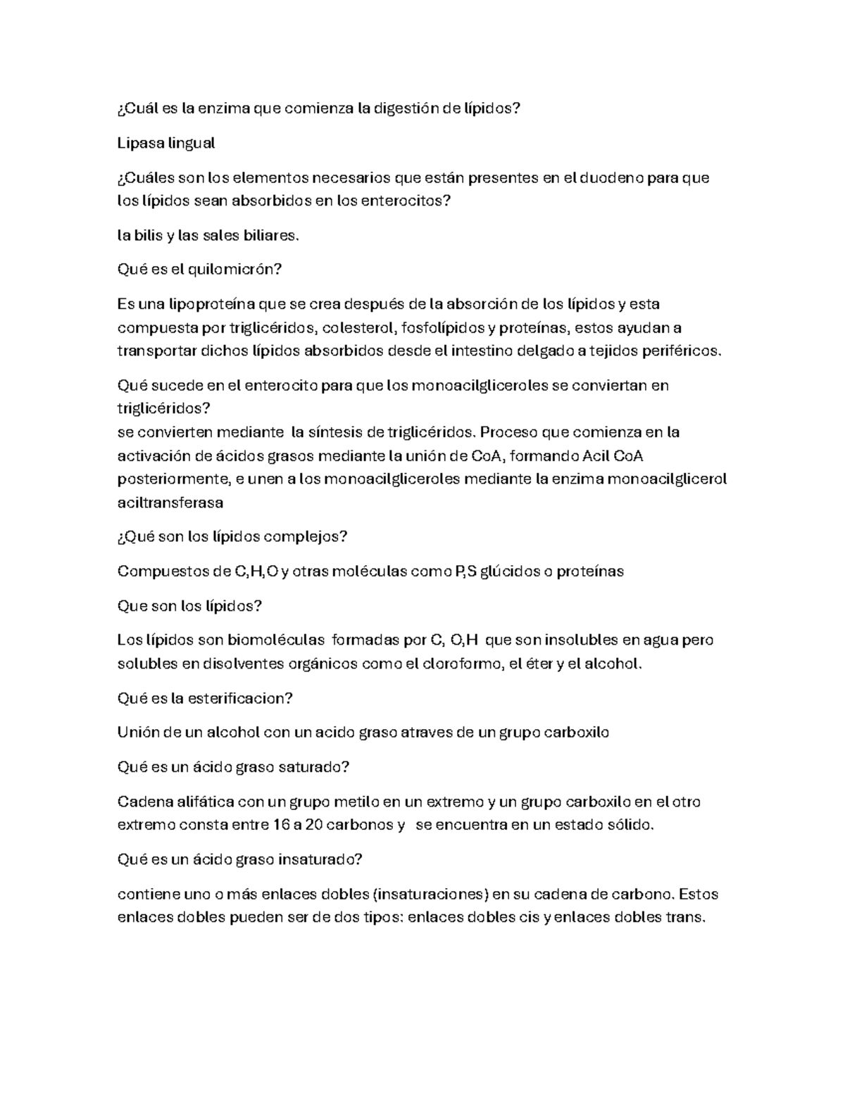 Gui DE Estudio Bioca - guía - ¿Cuál es la enzima que comienza la ...