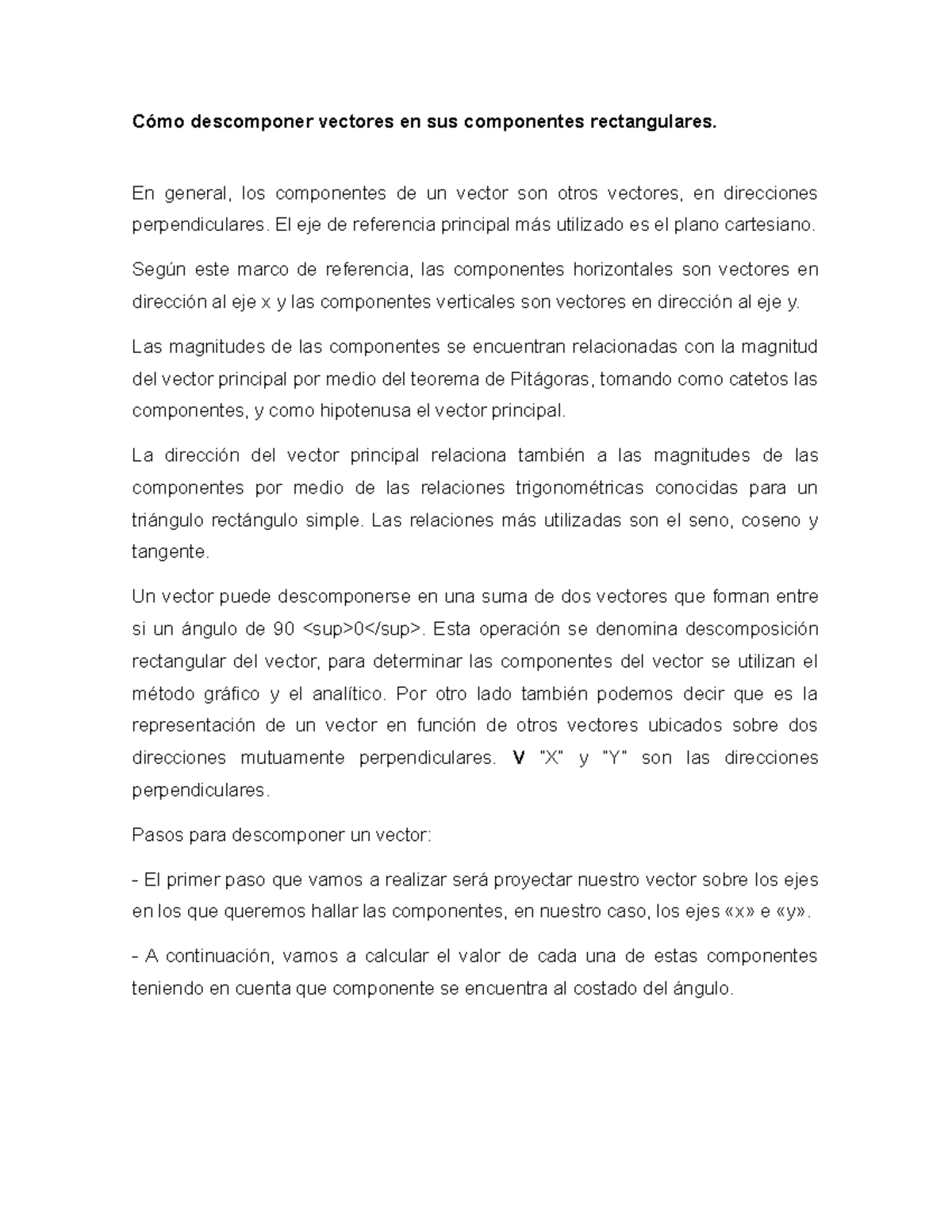 Temario unidad 1 de Calculo Vectorial, con ejemplos - Cómo descomponer ...