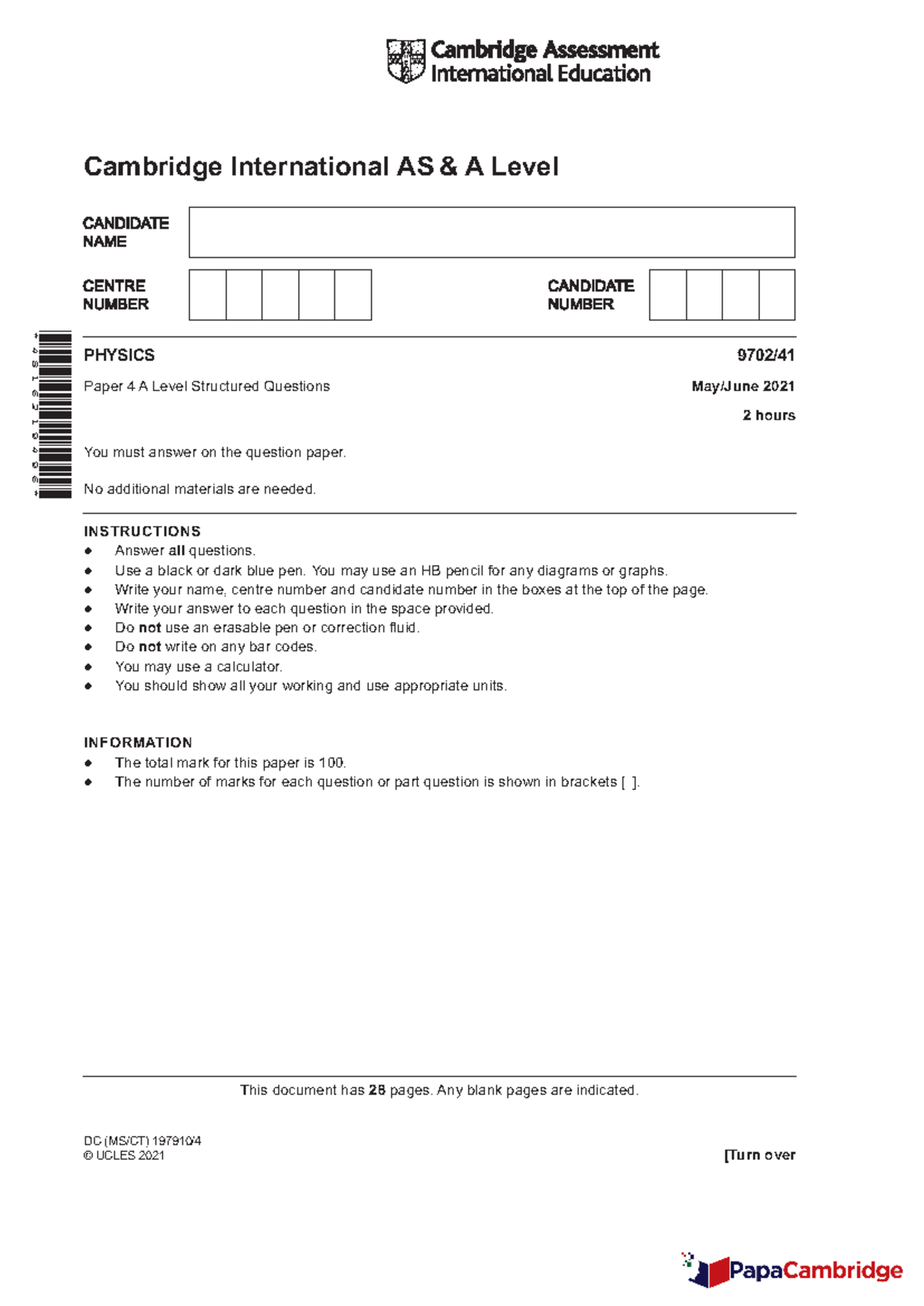 9702 s21 qp 41 - Past paper - This document has 28 pages. Any blank ...