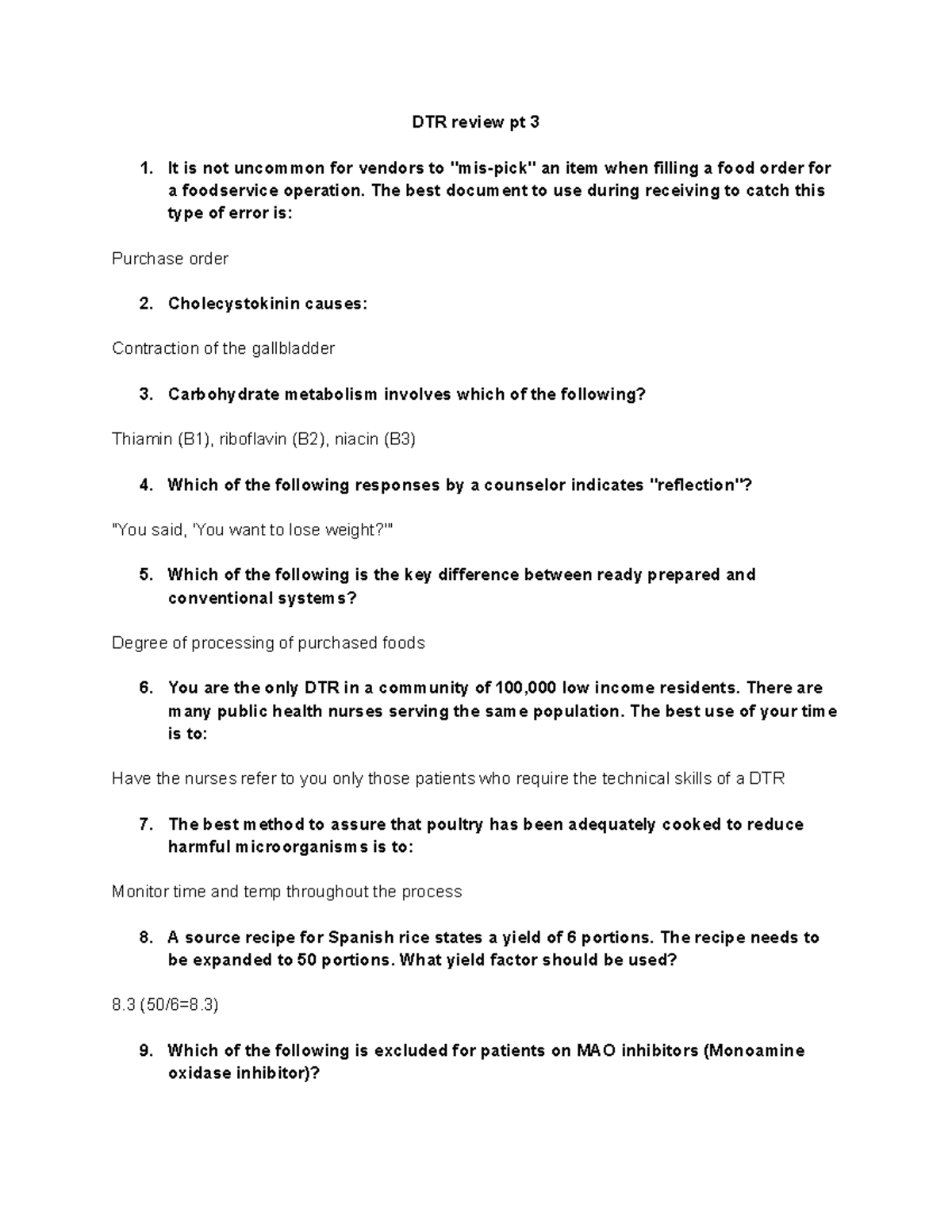 DTR review - Part 3 - DTR review pt 3 It is not uncommon for vendors to ...