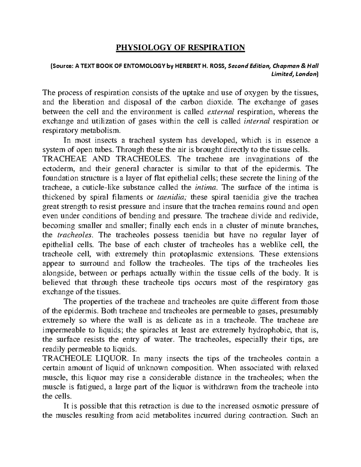 Physiology OF Respiration - PHYSIOLOGY OF RESPIRATION (Source: A TEXT ...
