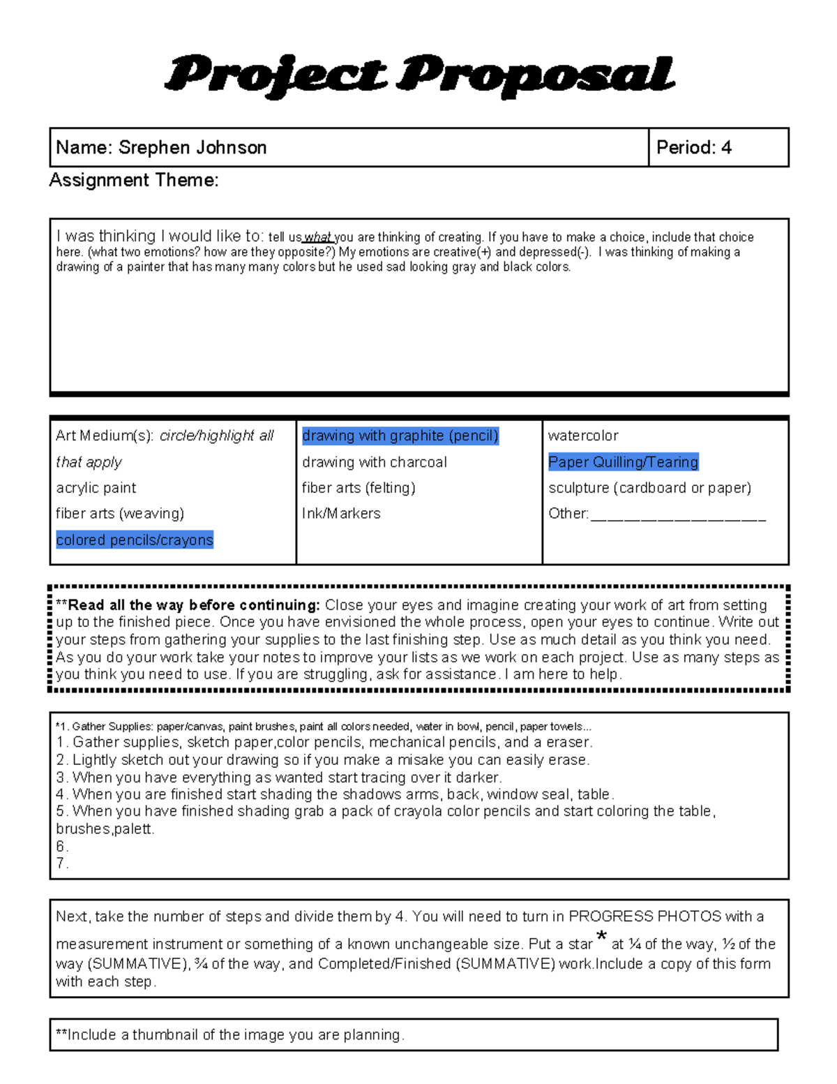 Copy of Proposal of Project for the Unit - Studocu