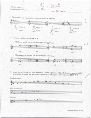 Chapter 1 Tonal Harmony Review Notes - Chapter 1 Notes C4 is also known ...