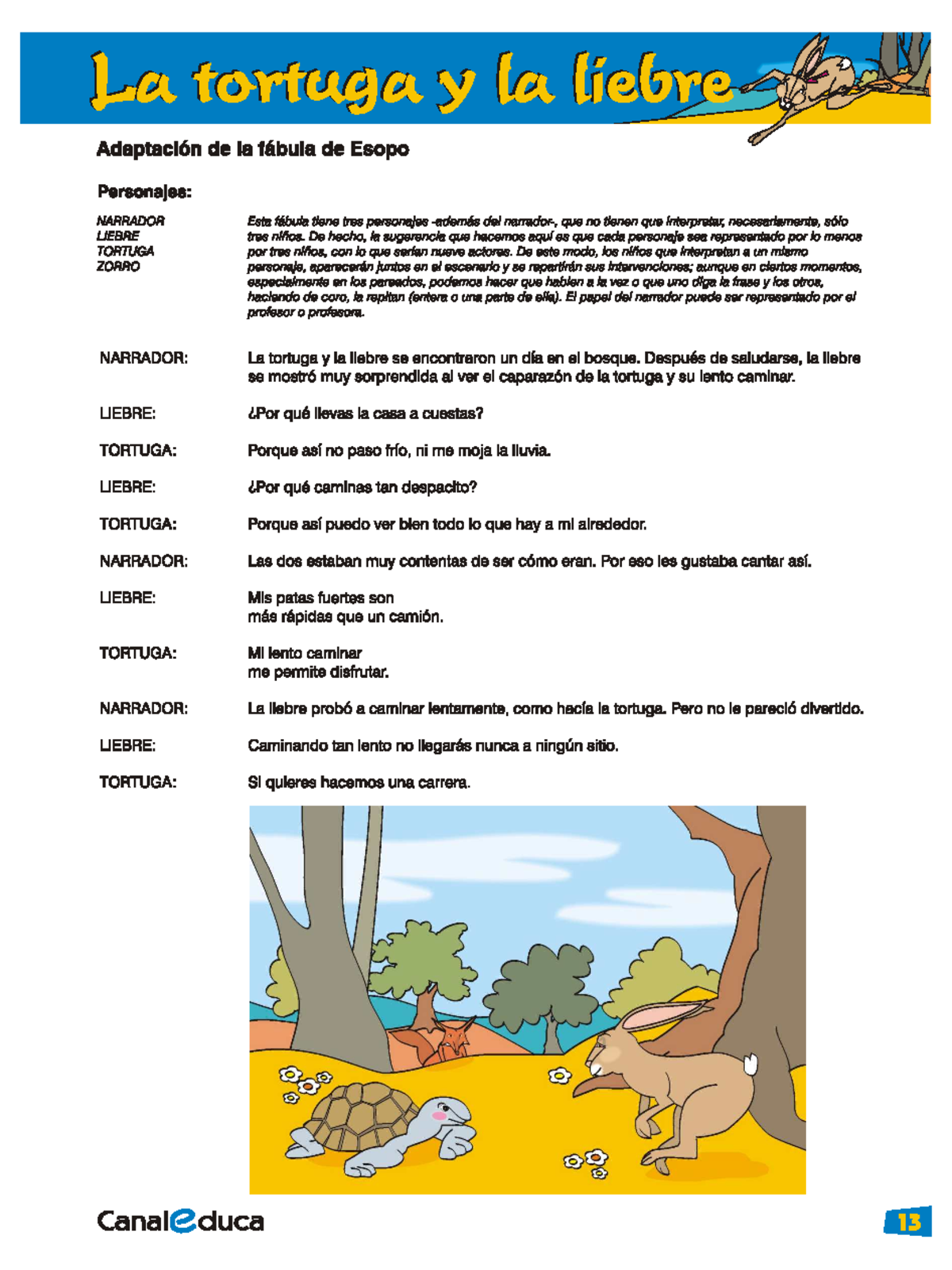 La-tortuga-y-la-liebre - La tortuga y la liebre Adaptación de la fábula ...