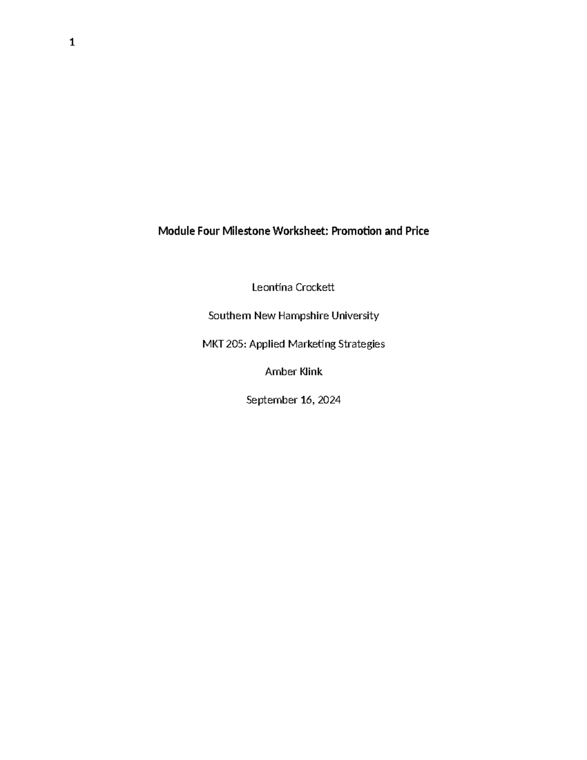 MKT205 Part 2 - This document has the first and second submission in ...