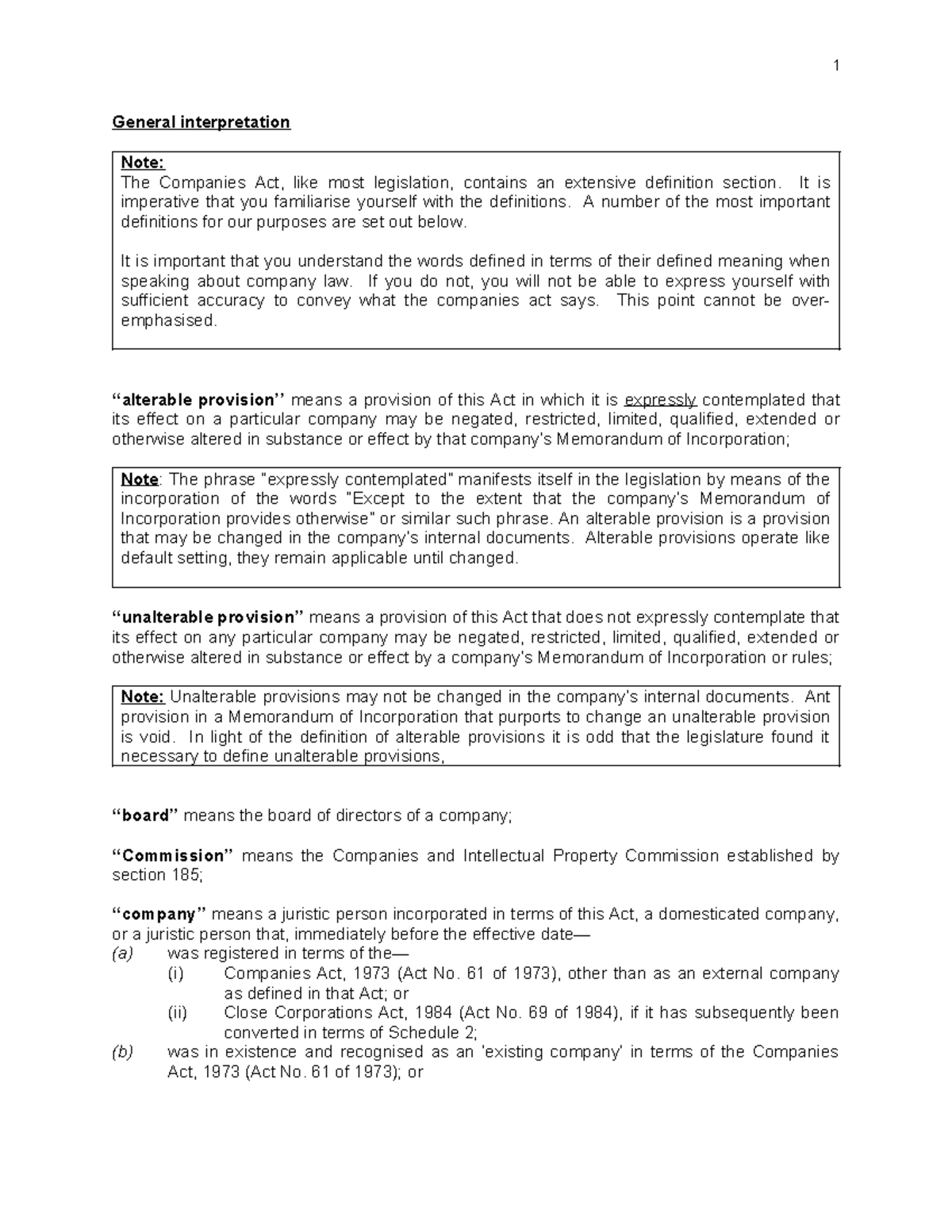 1 General interpretation of Act s5, s6,s7 - General interpretation Note ...