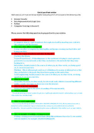 GCSE Computing Homework RAM and ROM - RAM and ROM Complete the ...