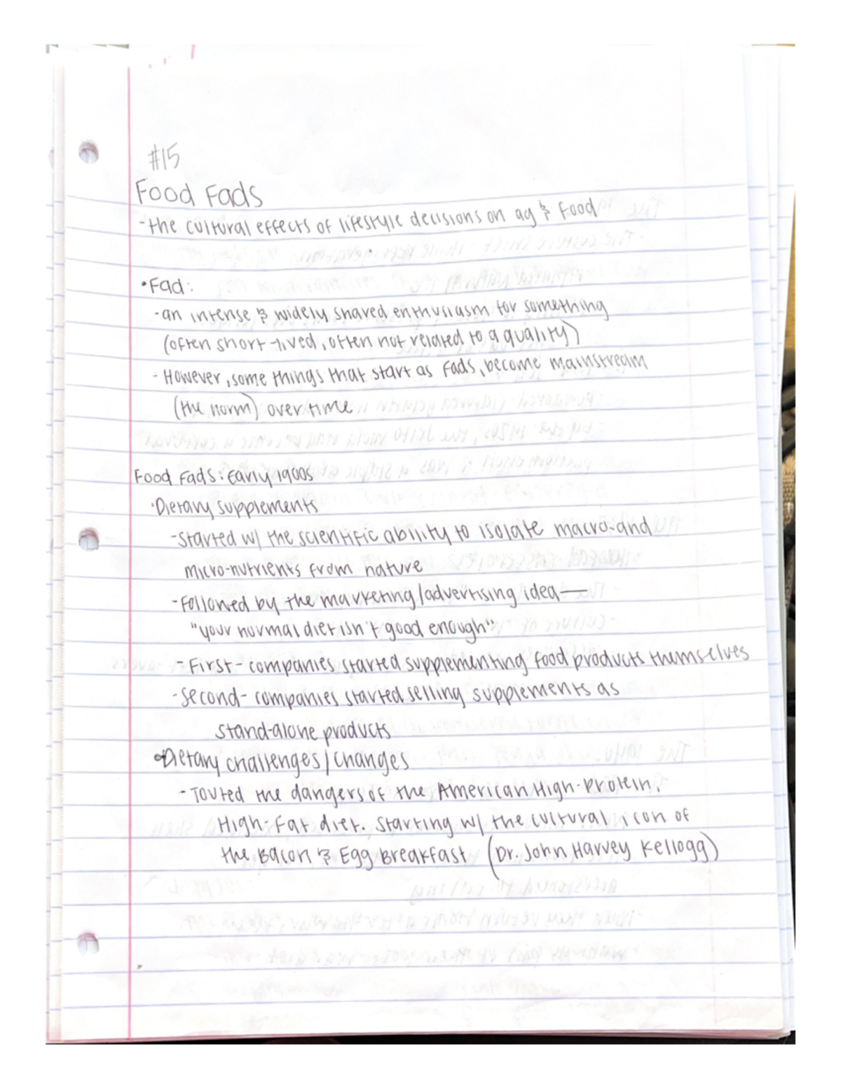 AESC 2050 Lecture 15 - Food Fads the cultural effects of lifestyle ...