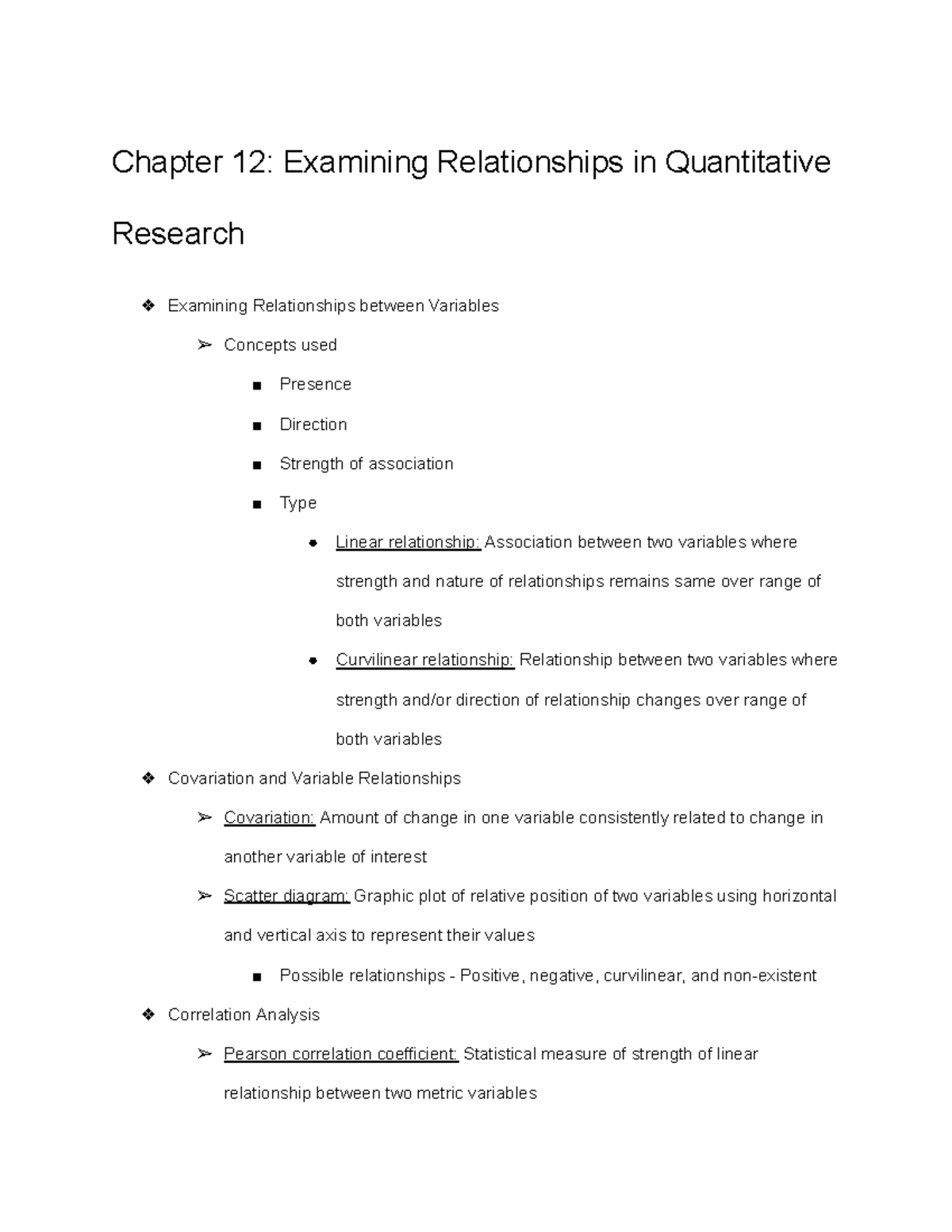 MKTG330 Chapter 12 - Chapter 12: Examining Relationships in ...
