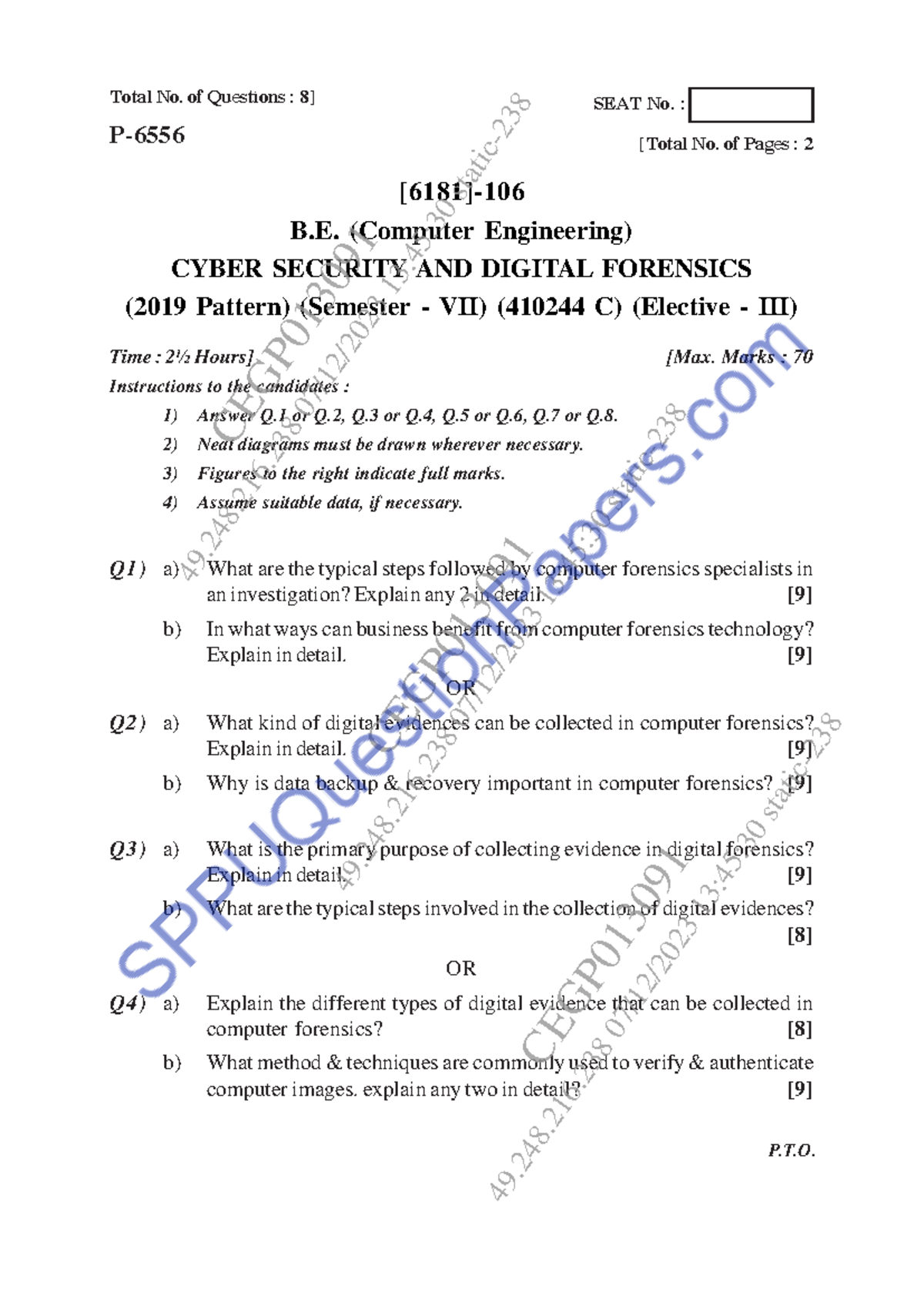 PYQ 1 - question bank - Total No. of Questions : 8] [Total No. of Pages ...