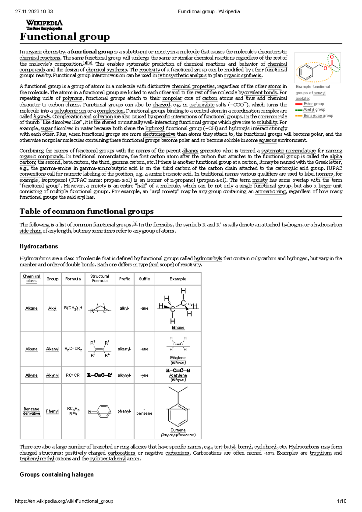 Functional group - The same functional group will undergo the same or ...