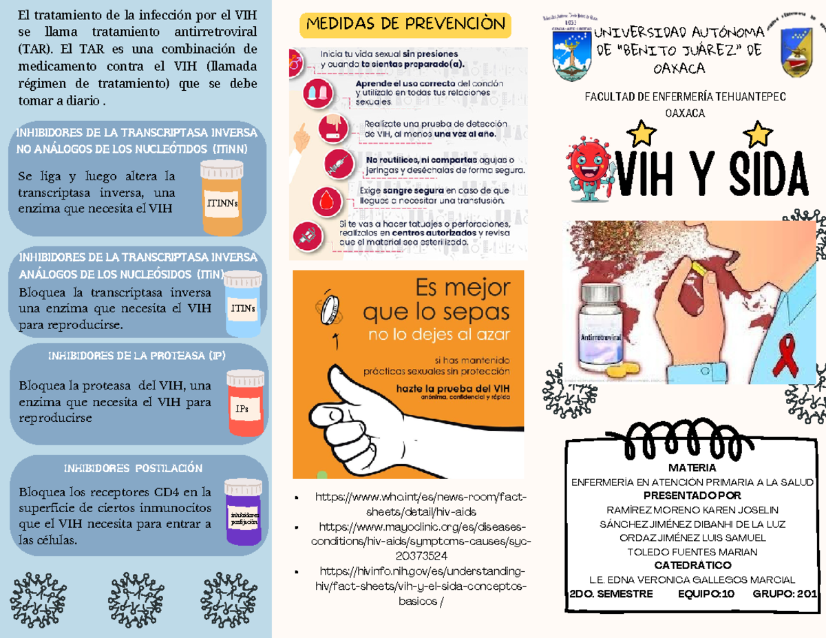 Folleto vih y sida - VIH Y SIDA INHIBIDORES DE LA TRANSCRIPTASA INVERSA ...