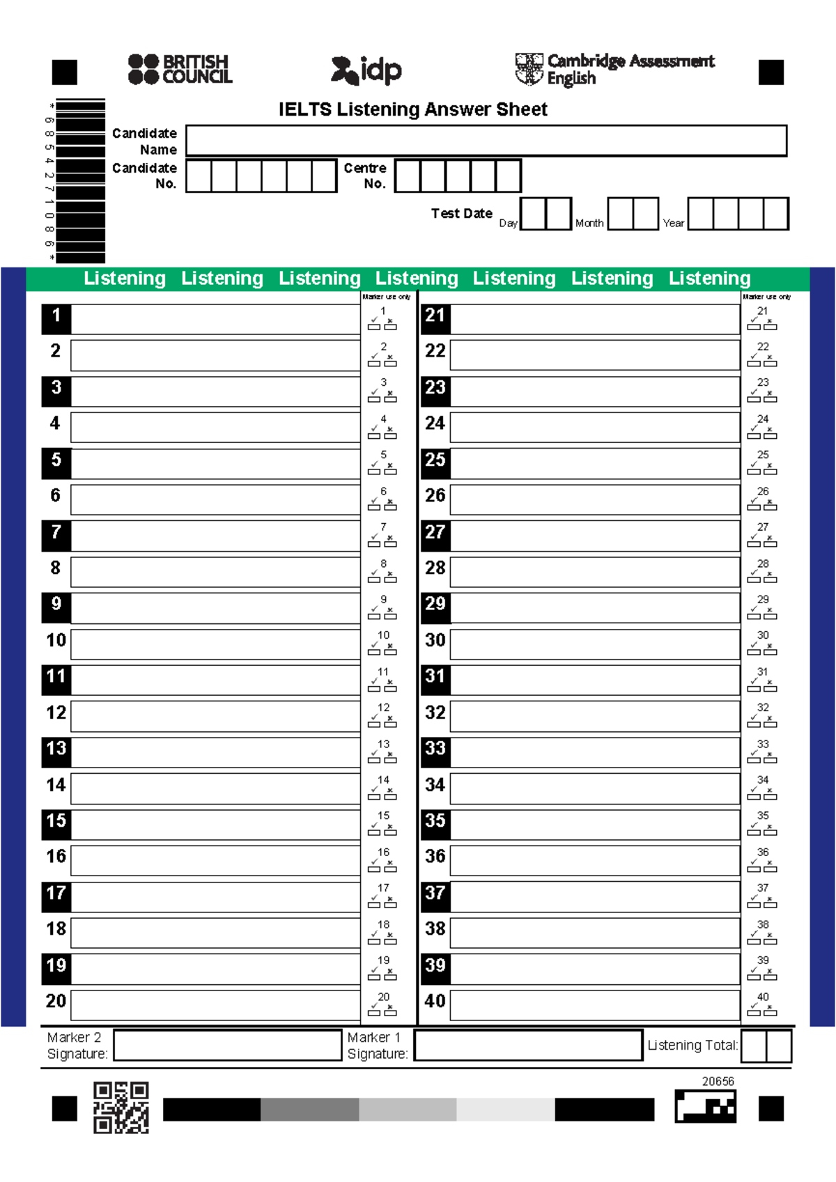 Ielts - Answer Sheet - as foff as jdjda sjdajsdajsdajsdasdasdd ...