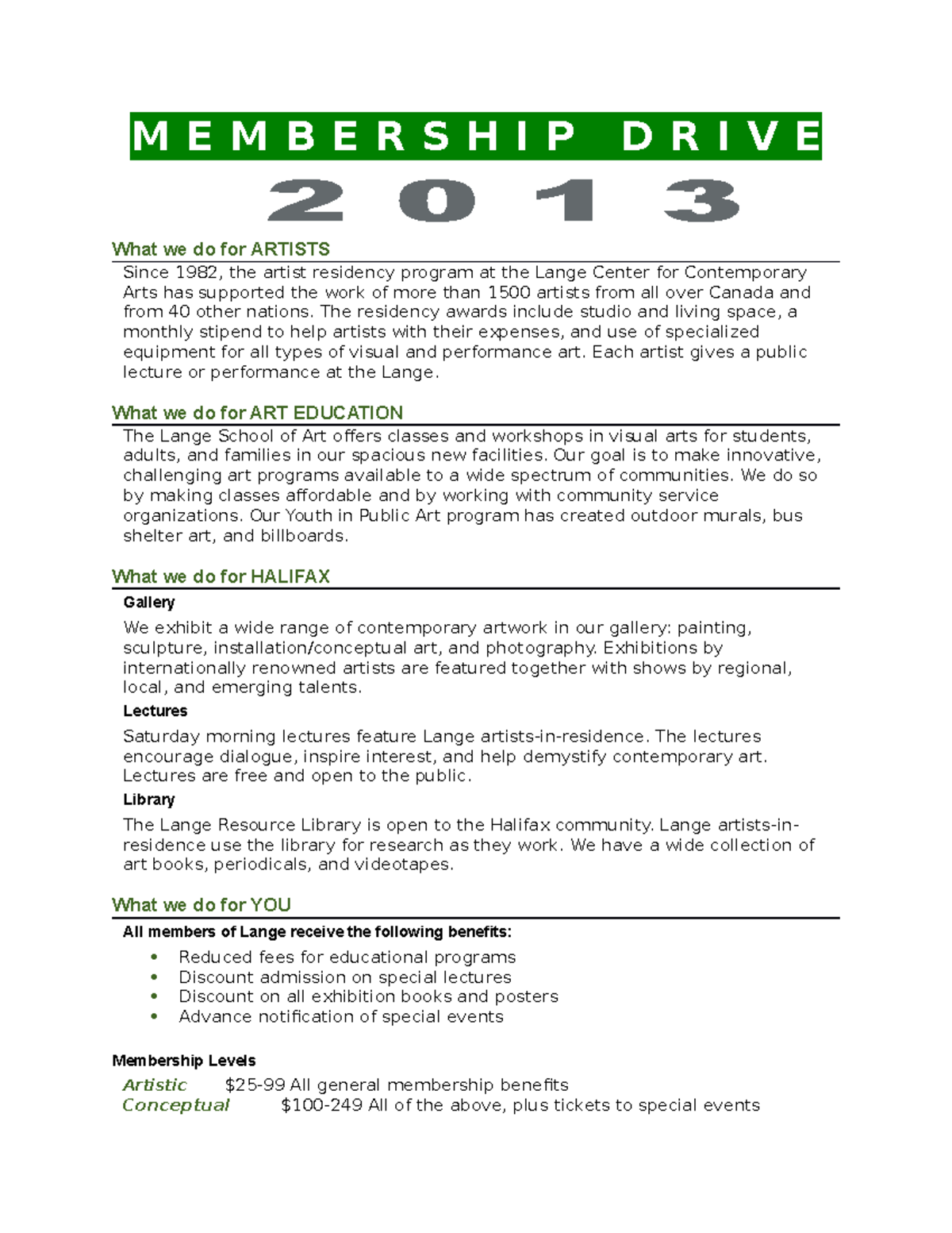 WD C-Membership Drive 2013 - MEMBERSHIP DRIVE 2 0 1 3 What we do for ...