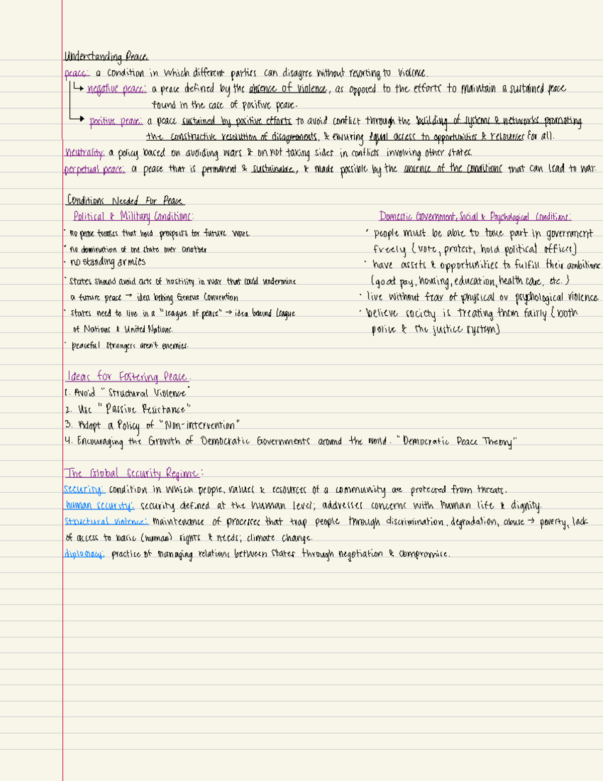 Nov. 10 - Peace - Understanding Peace peace: a condition in which ...