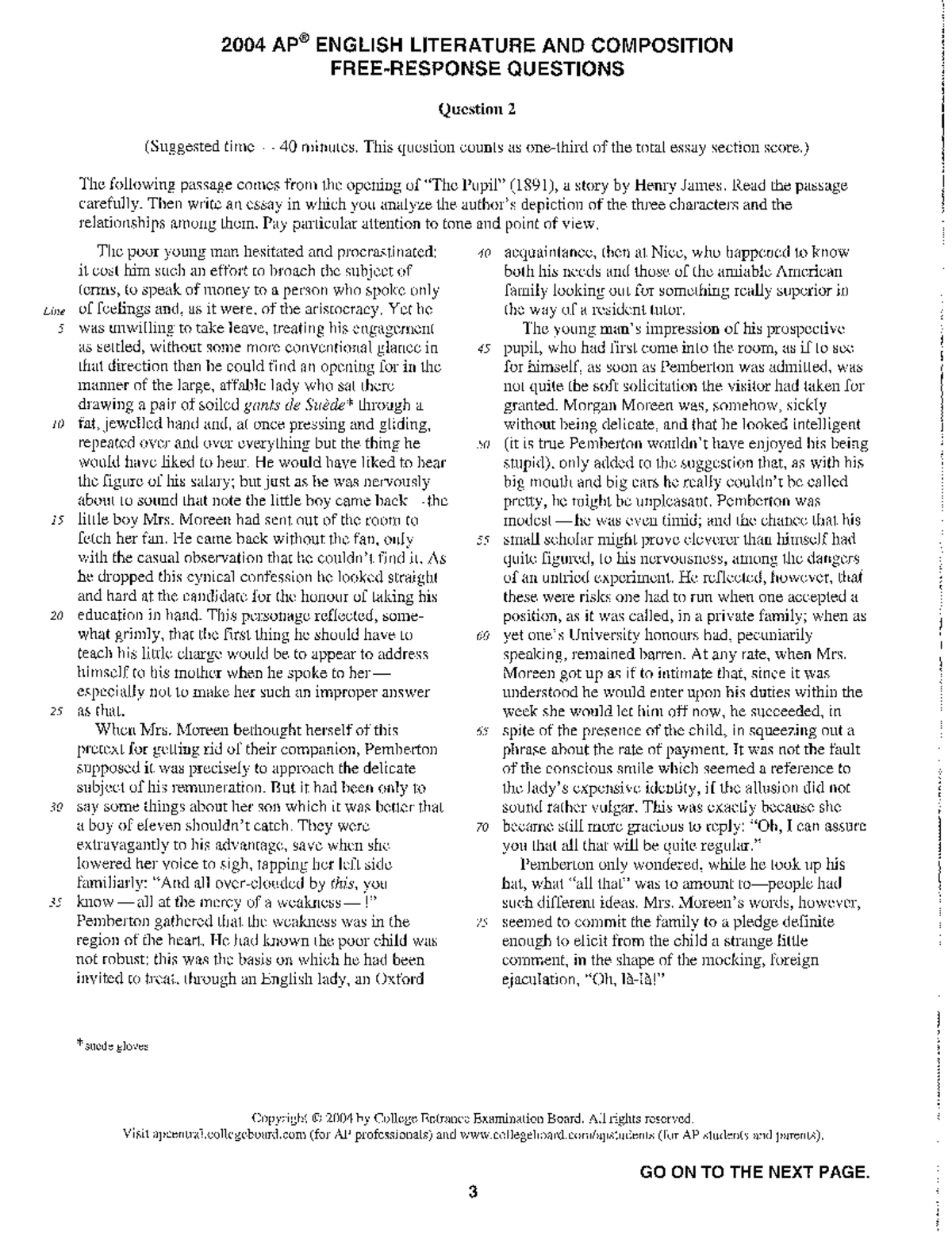 The Pupil Prose FRQ - good - Studocu