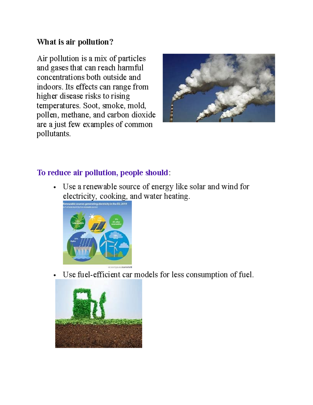 71ENVH10012-Đề thi MTCN - What is air pollution? Air pollution is a mix ...