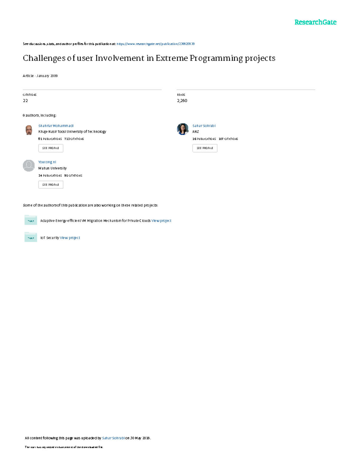 Challengesofuserinvolvementinextremeprogrammingprojects - See ...