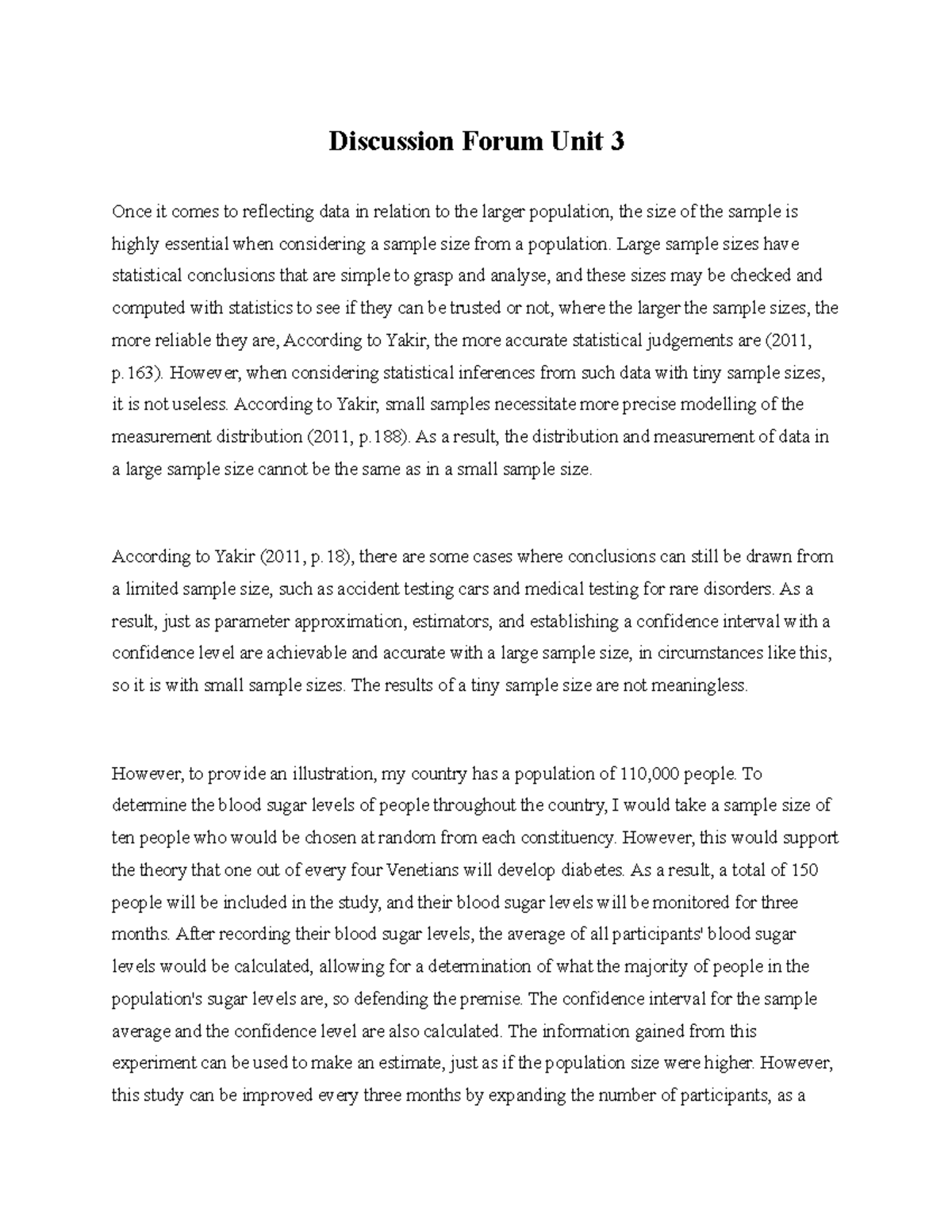 Math 1281 - Discussion Forum assignment Unit 3 - Discussion Forum Unit ...