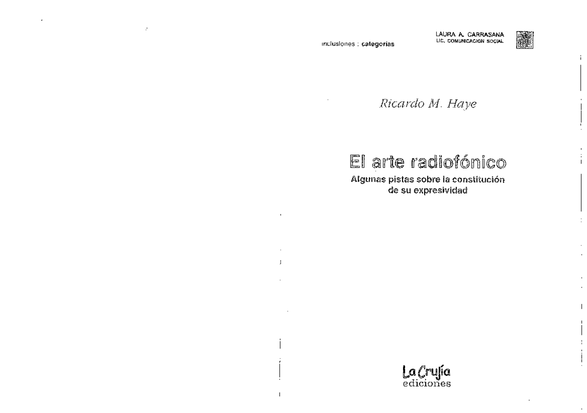 6 El-arte-radiofonico Ricardo Haye - Taller De Grafica, Radio Y Tv Iv ...
