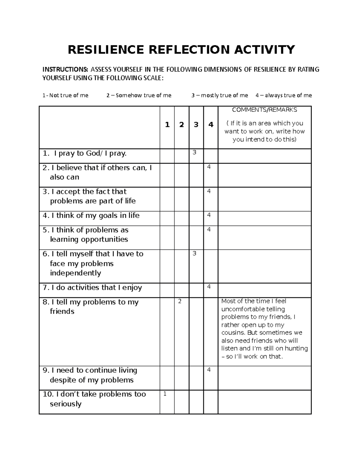 ACTIVITY 5 SOCORN UB - RESILIENCE REFLECTION ACTIVITY INSTRUCTIONS ...