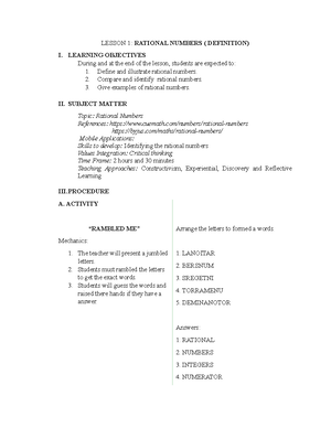 Grade 9 '' Properties OF Parallelogram'' - A Detailed Lesson Plan in ...