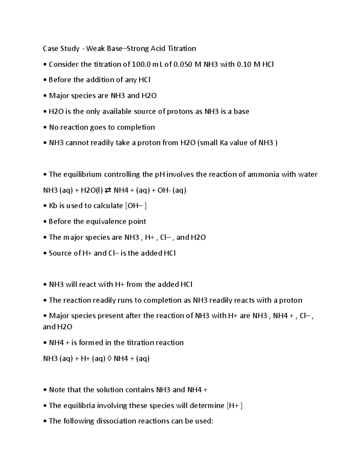 112 - Weak base strong acid - Case Study - Weak Base–Strong Acid ...