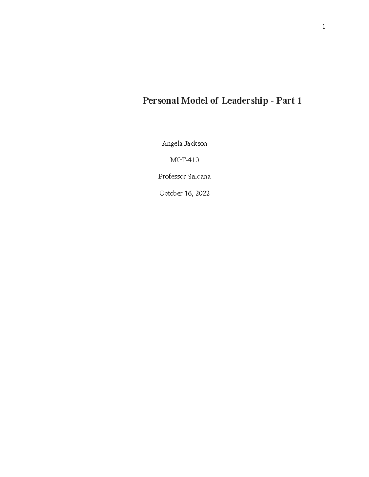 Personal Model of Leadership - Part 1 Angela Jackson done - Personal ...
