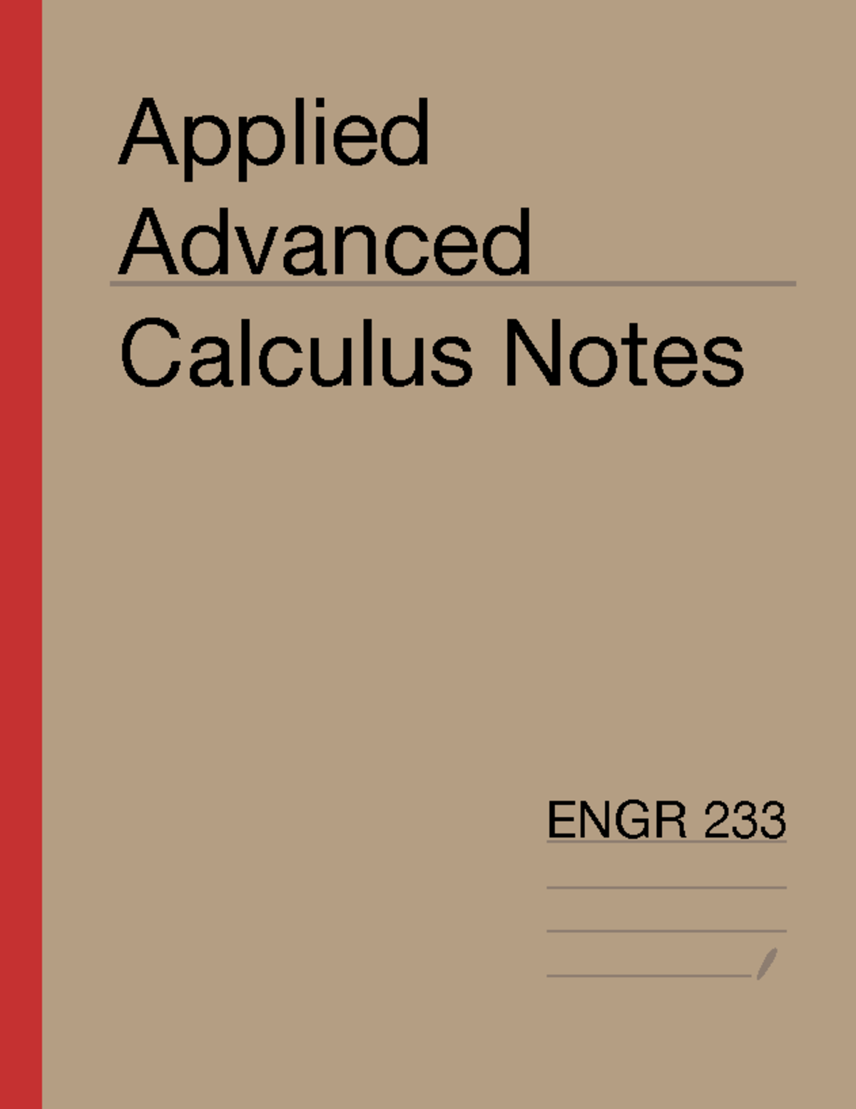 ENGR 233 All Chapter Notes - Applied Advanced Calculus Notes ...