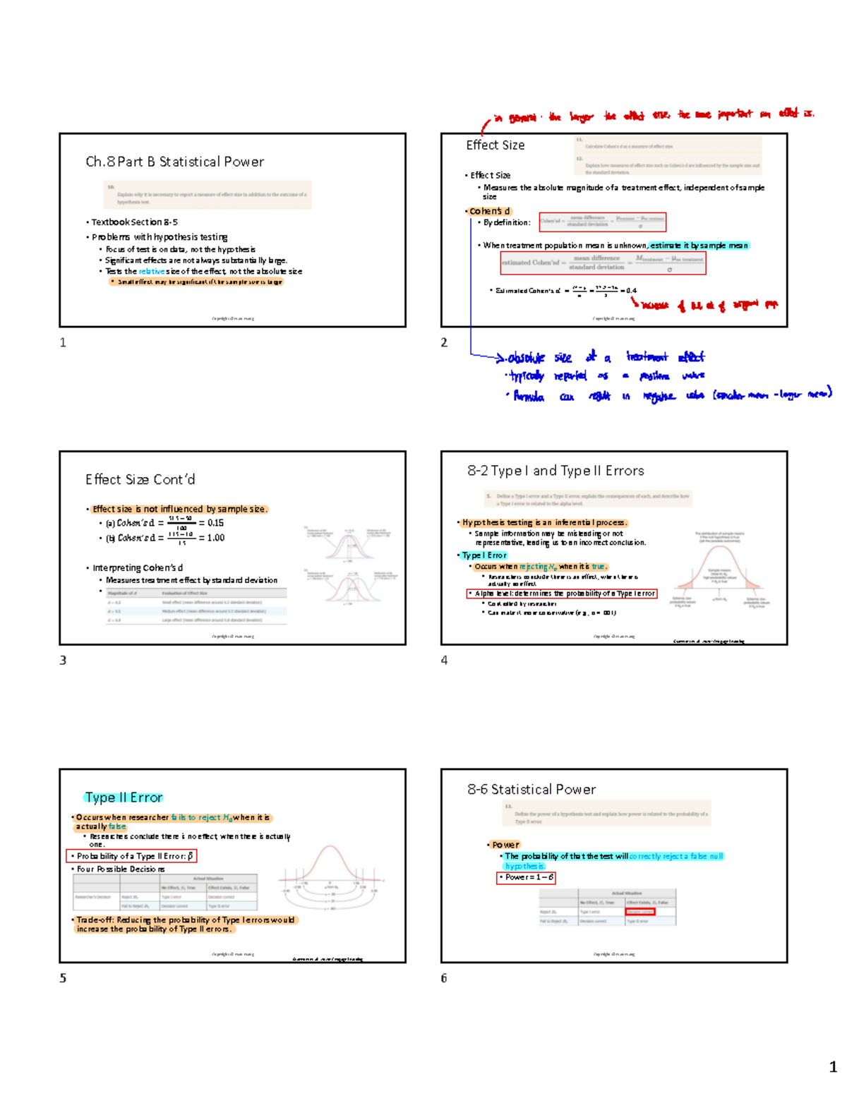 2260 Chapter 8 Part B Slides - ϭ Ś͘Θ WĂƌƚ ^ƚĂƚŝƐƚŝĐĂů WŽǁĞƌ dĞdžƚďŽŽŬ ...