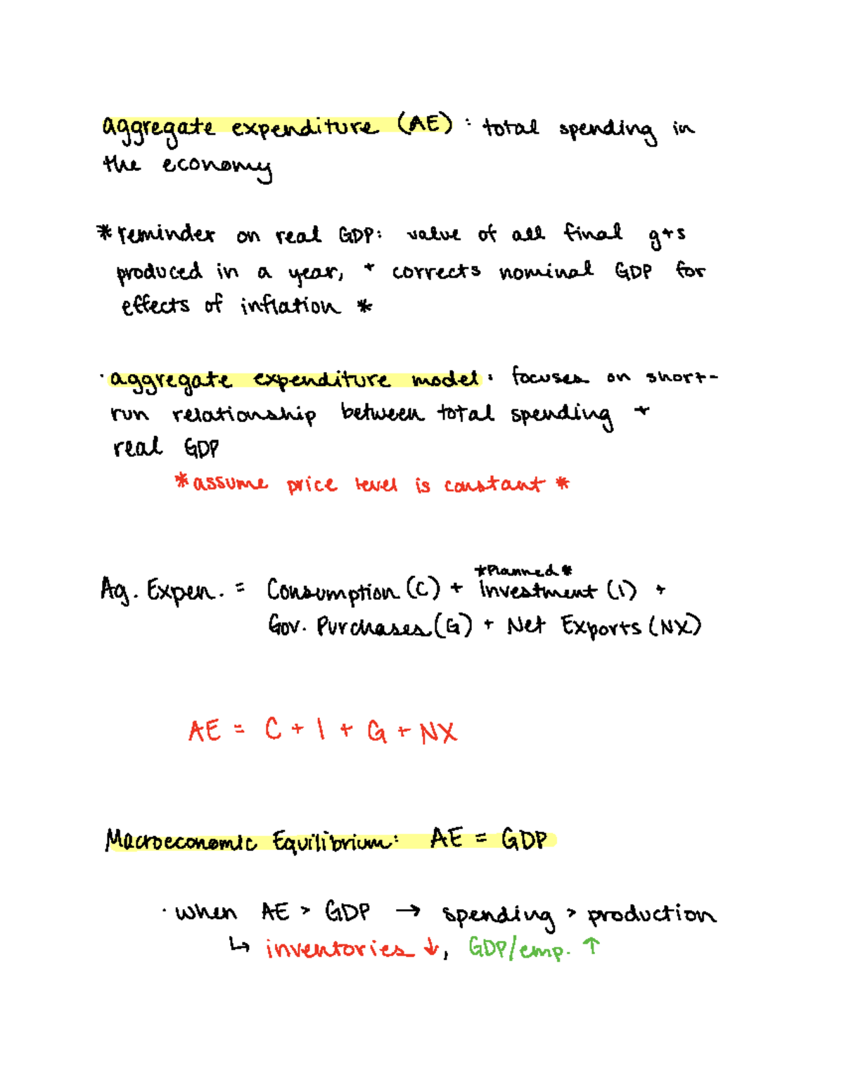 ECO202 Chapter 12 - Aggregate Expenditure & Output in the Short-Run ...