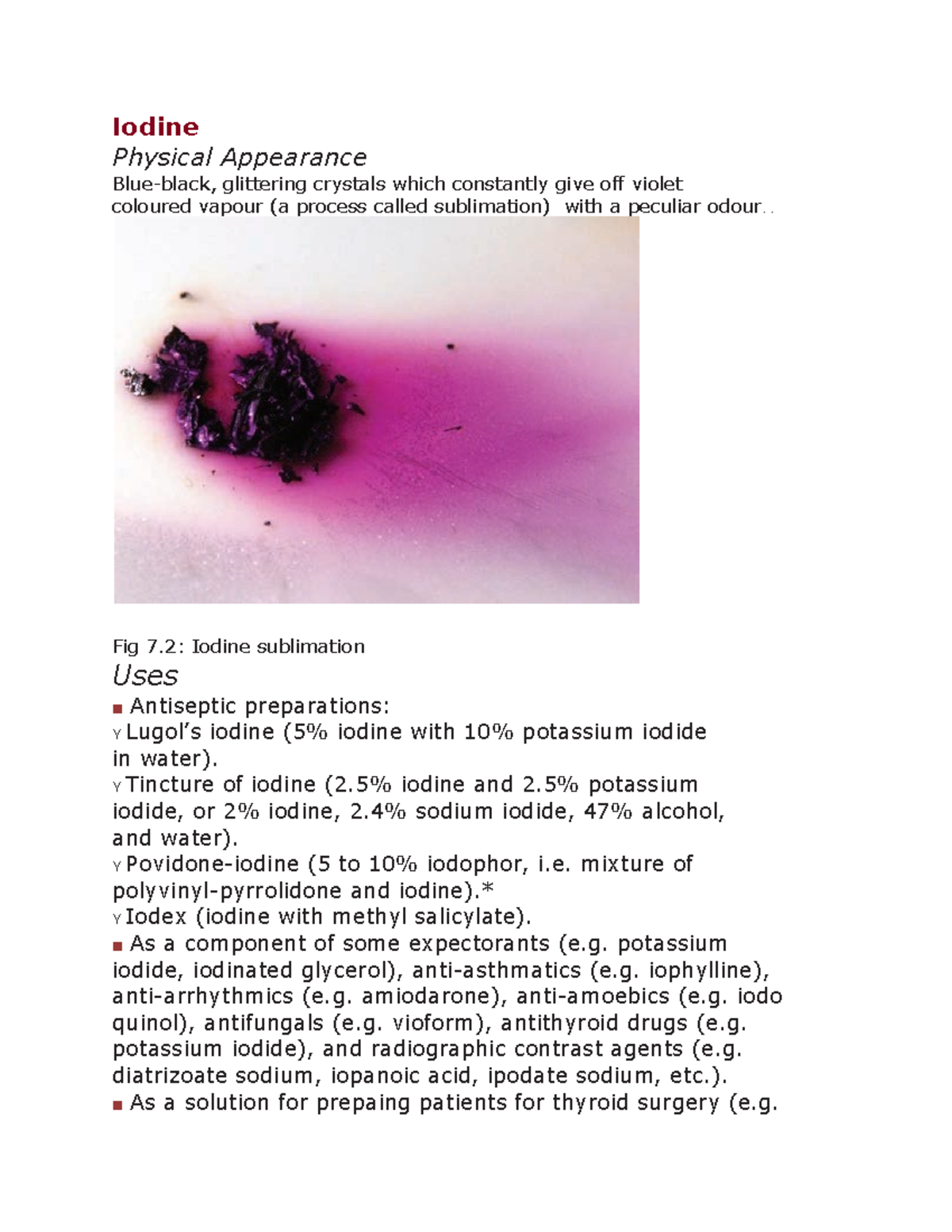 Iodine - Iodine Physical Appearance Blue-black, glittering crystals ...