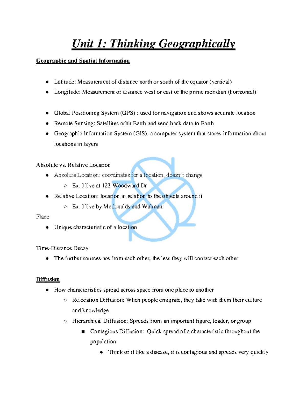 AP HG 知识点2 - Copy - Chp3 课本后的习题 - Unit 1: Thinking Geographically ...
