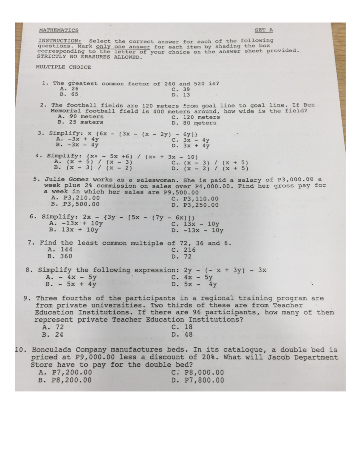 MATH- Majorship - vsdf - Arts Appreciation - Studocu