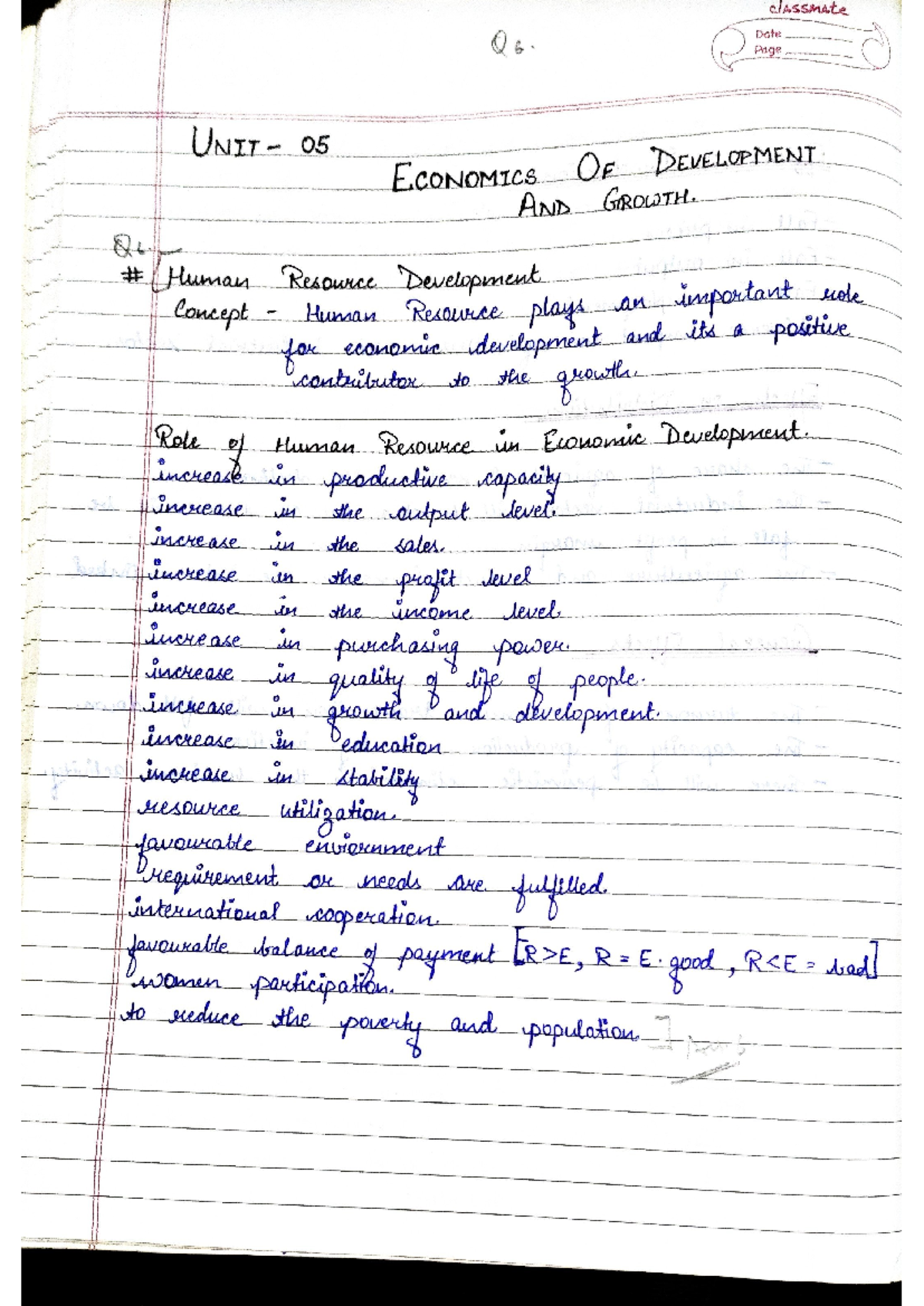 Unit 5 Economics of development and growth - Economics-2 - Studocu