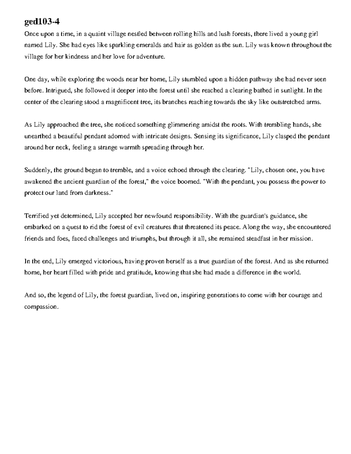 GED103-4 - In compliance with GED103 courseworks - ged103- Once upon a ...