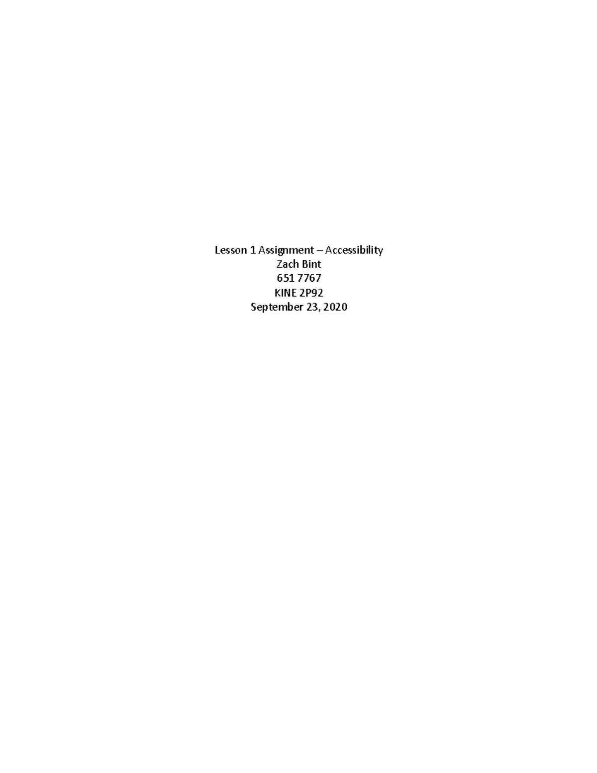 Lesson 1 Assignment - accessiblity - Lesson 1 Assignment ...