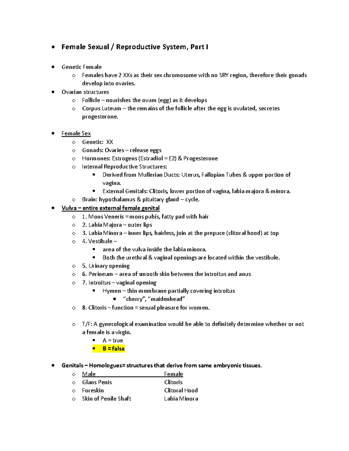 Female Sexual Reproductive system - Female Sexual / Reproductive System ...