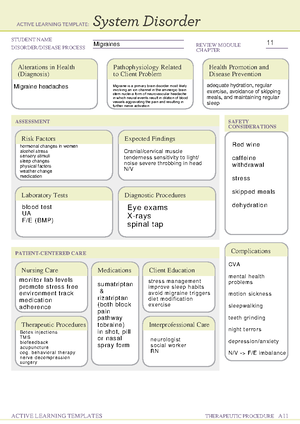Seizures and epilepsy ATI active learning template - RNURS-022 ...