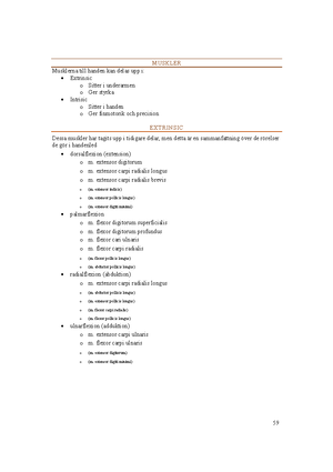 Handens ben - En sammanfattning av anatomi - HANDEN RÖRELSER x Handled ...