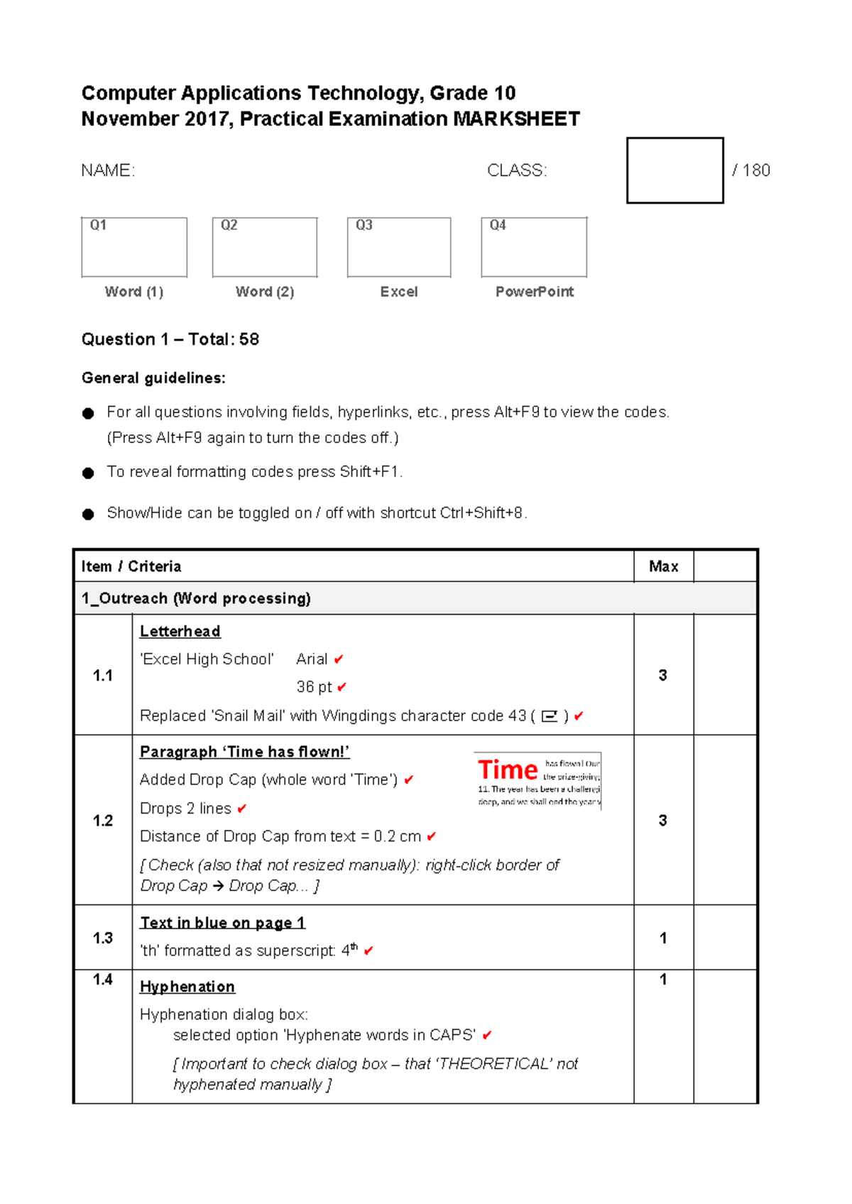 CAT Gr10 Prac Marksheet Nov2017 - Computer Applications Technology ...